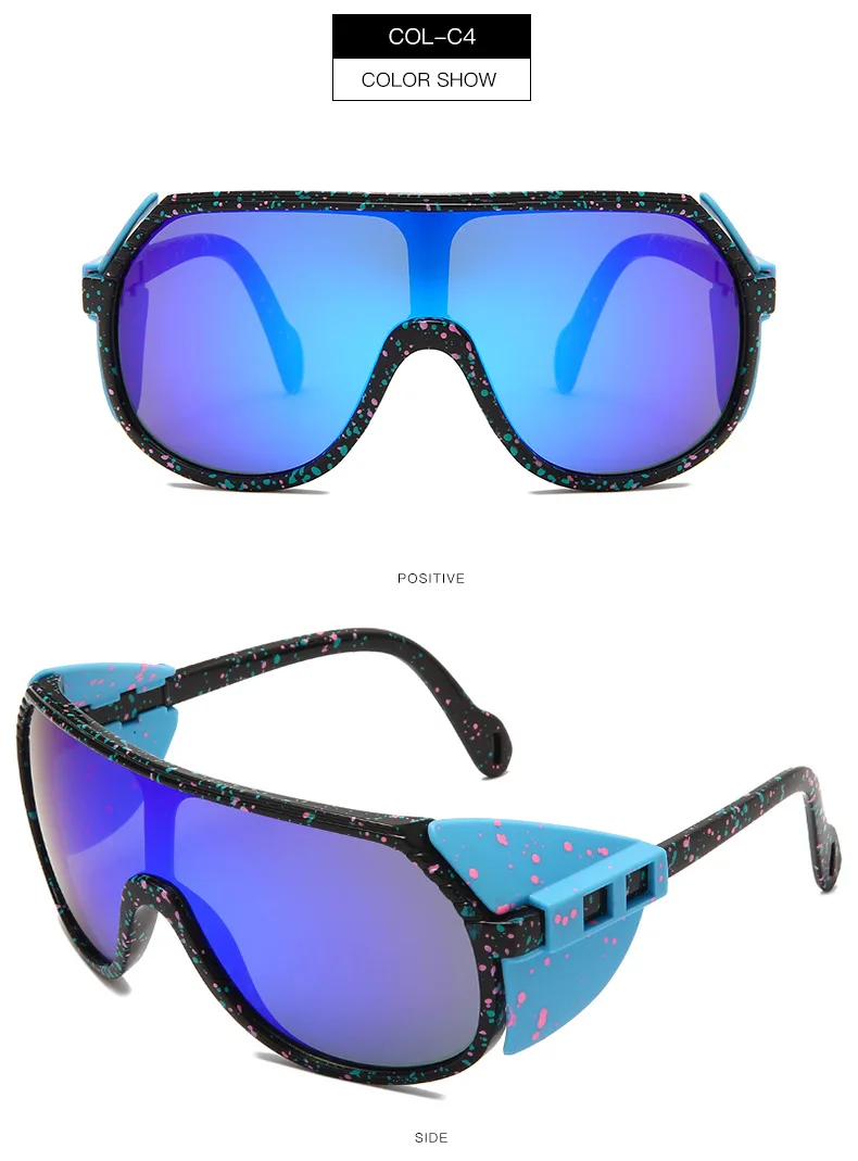 사이클링 편광 스포츠 고글, 사이드 실드 미러 렌즈, 눈 보호 선글라스, UV400, 남녀 라이딩 선글라스|사이클링 안경류| - AliExpress