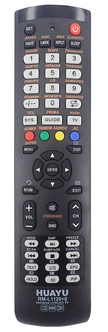 Universal Remote Control Huayu rm l1120 + 8 (programmable) for TVs ...