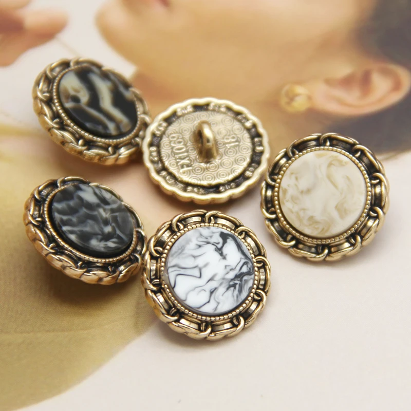 HENGC Fashion Round Metal Coat Decorative Buttons For Clothing Women ...