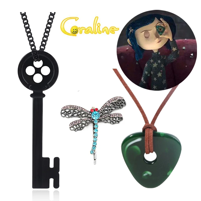 Collier-en-pierre-verte-coraline-pour-film-pendentif-cl-noire ...
