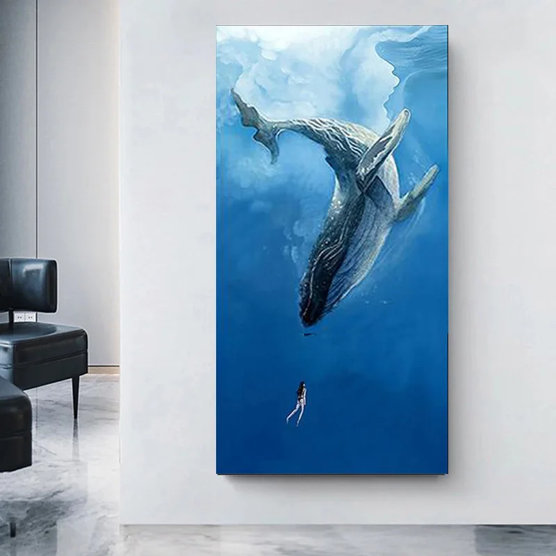 Blue Whale Painting