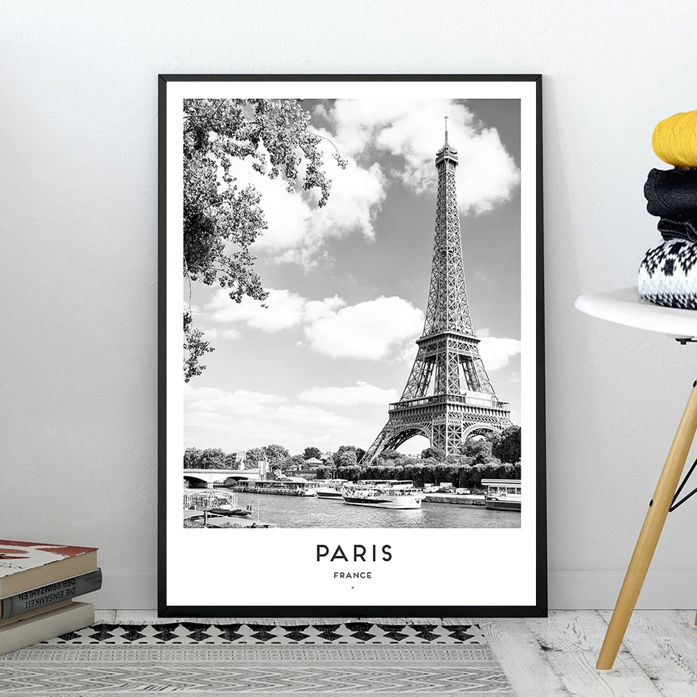 Vintage Eiffel Tower Black And White