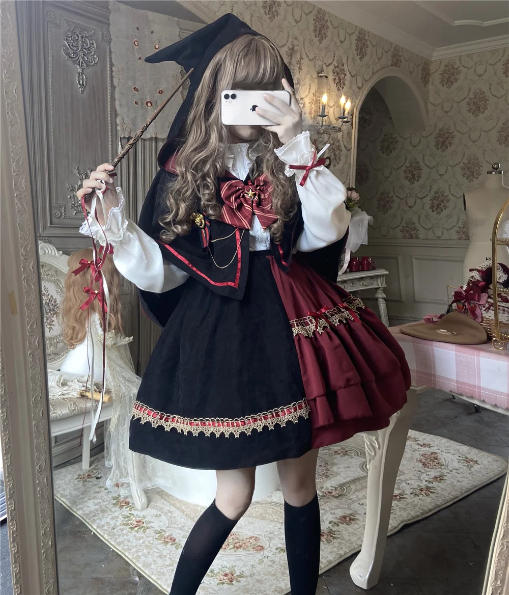 Lolita-Magician-Loli-Girl-Cloak-Skirt-Shirt-Suit-Jk-Uniform-College ...