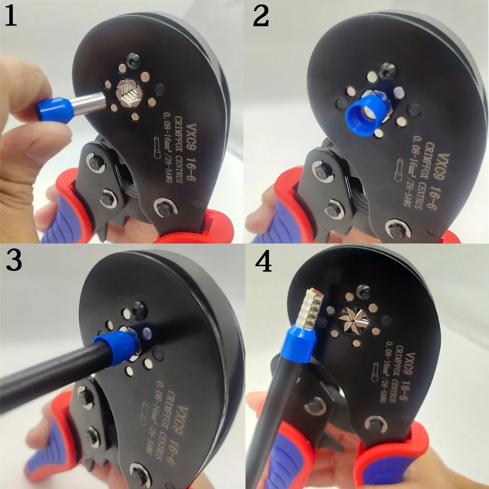 Pince outil,Pince à sertir virole professionnelle, 0.08 – 16 mm², Kit d'outils de sertissage ...