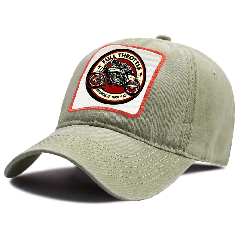 Full-Throttle-Cafe-Racer-Rockabilly-Biker-Sun-Caps-Snapback-Hat-Unisex ...