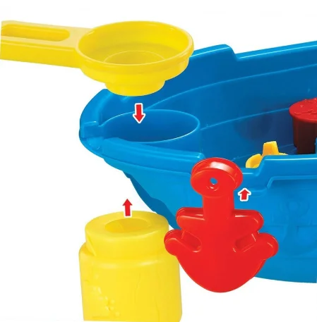 Free Shipping Pirate Ship Plastic Beach Toys Kids Summer Seaside Water ...