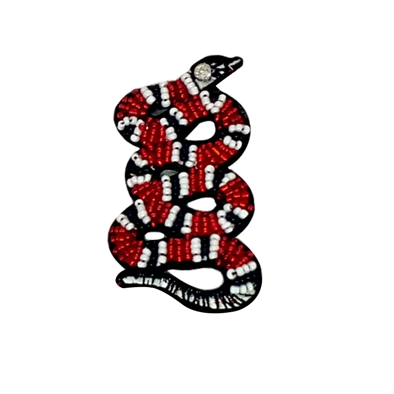 Patches Applique Beaded Snake | Jacket Patch Snake | Patch Clothes ...