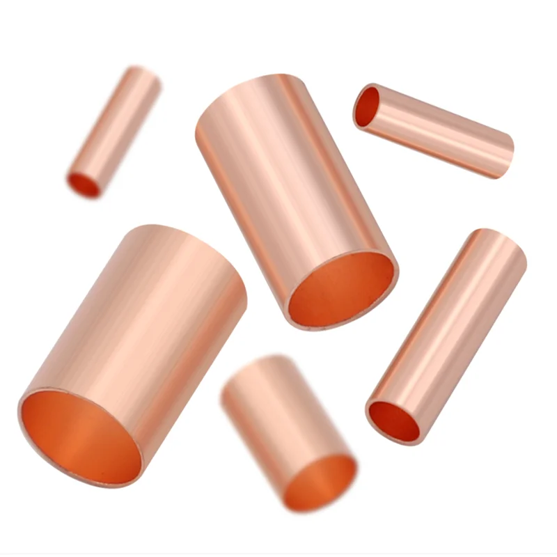 100PCS Copper connecting pipe wire joint small copper tube intermediate joint direct connection ...