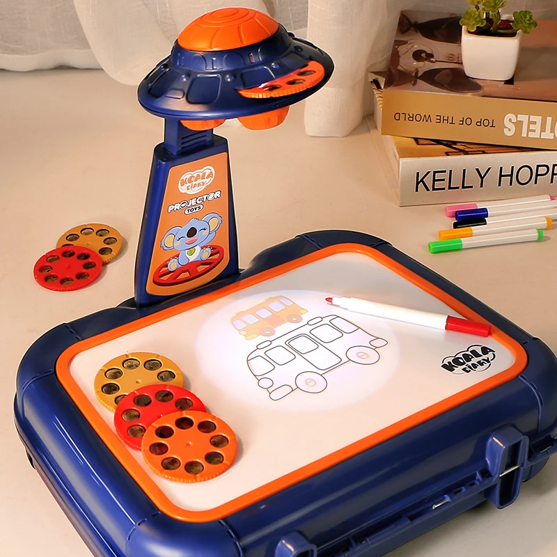 Children Led Projector Art Drawing Table Toys Kids Painting Board Desk ...