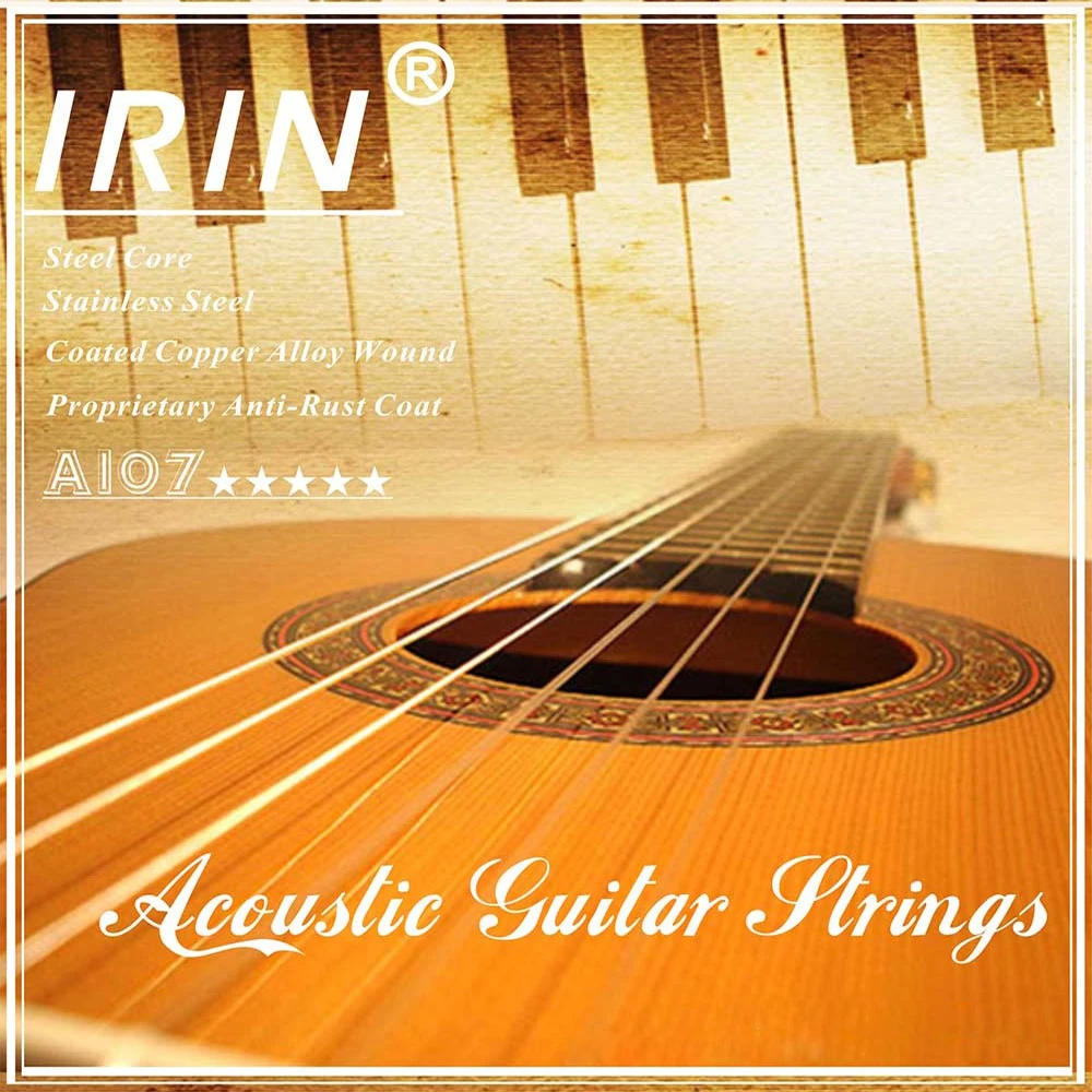 6pcs/set Universal Acoustic Guitar String Brass Hexagonal Steel Core ...