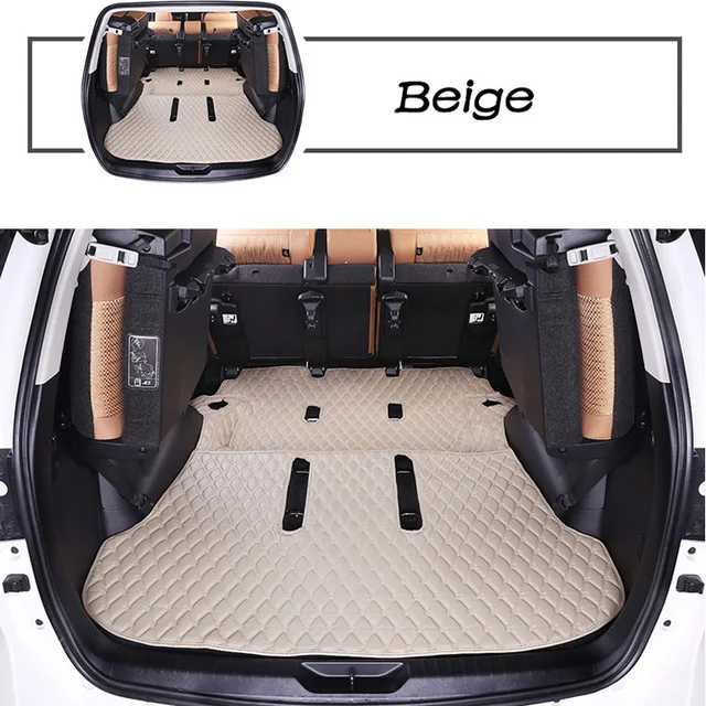 Car Leather Trunk Mat Boot Liner Tray Rear Trunk Cargo Mat Protective ...