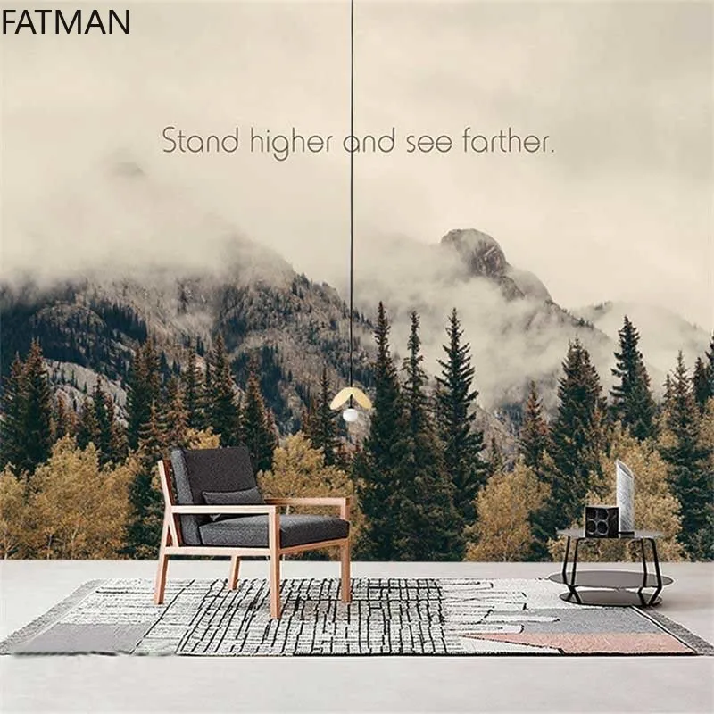 FATMAN Custom Nordic Minimalist Forest Snow Mountain Landscape Self ...