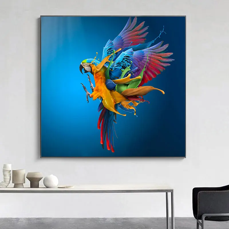 Flying Parrot Painting