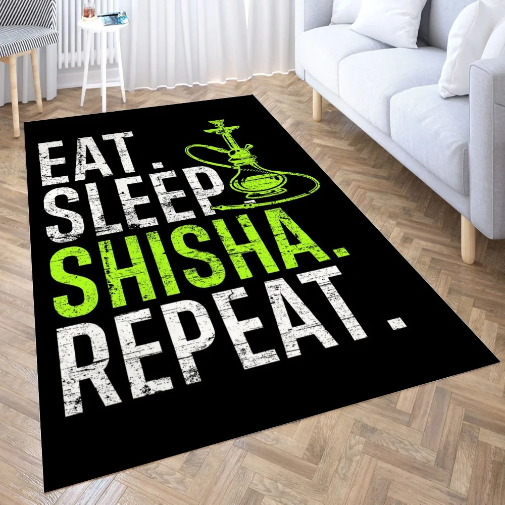 Eat-Sleep-Shisha-Repeat-Carpet-for-Living-Room-3D-Anime-Cartoon-Rug ...