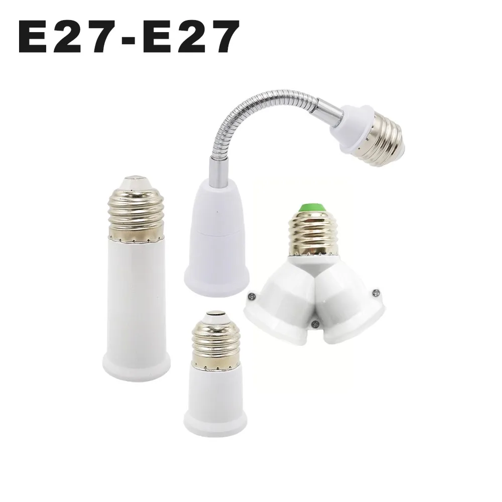 E27 To E27 Lamp Base Extender 65mm 95mm 197mm Lamp Holder Converter E27 ...