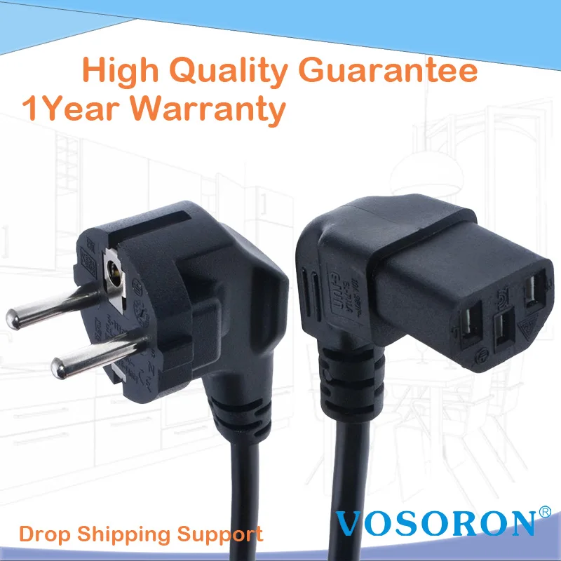 Angled-C13-Computer-EU-Power-Cable-European-Type-F-Adapter-Plug-to-IEC ...