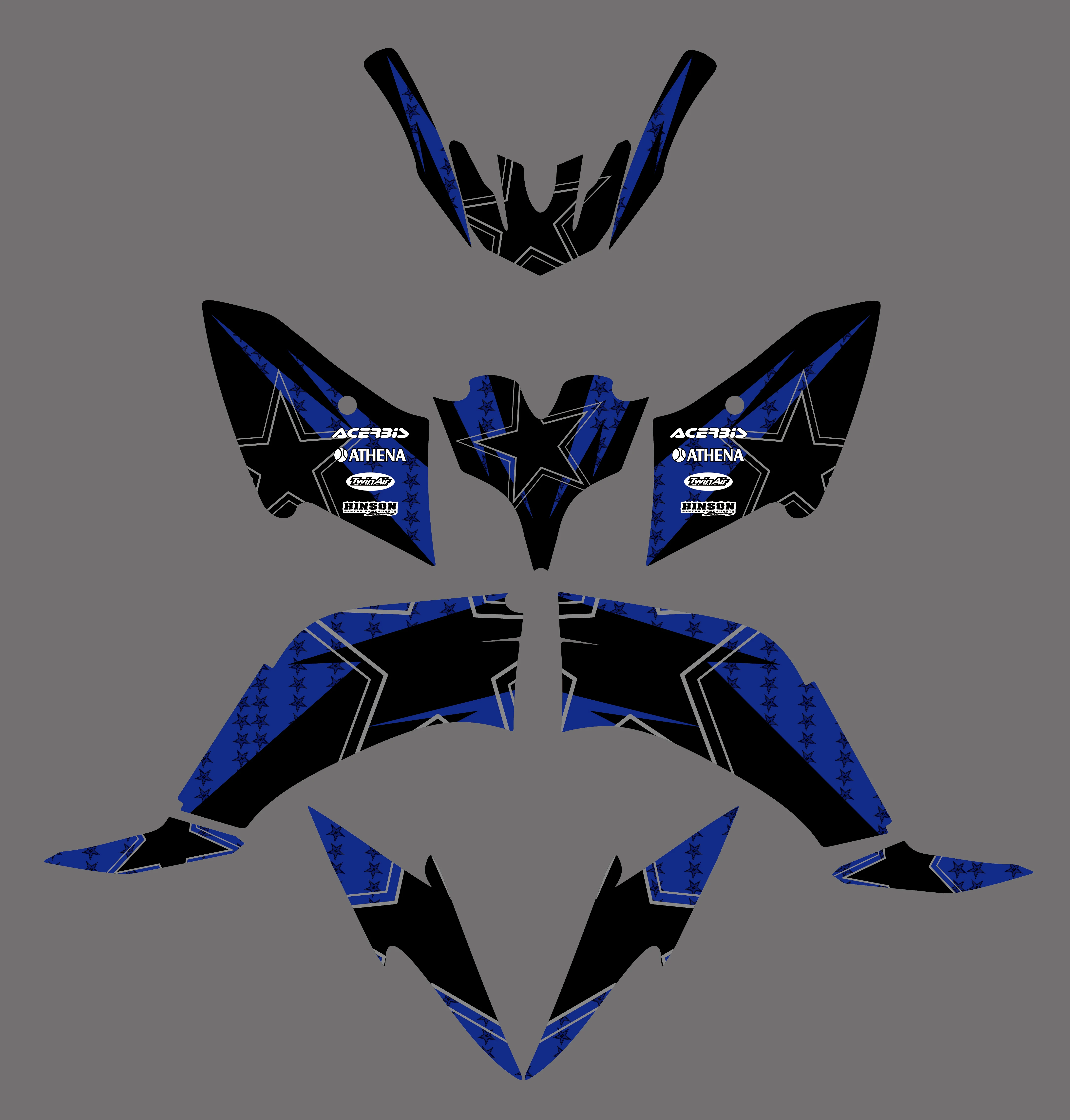 Graphic Sticker Kit Yamaha Raptor 250 | Stickers Kits Yamaha Raptor125 ...