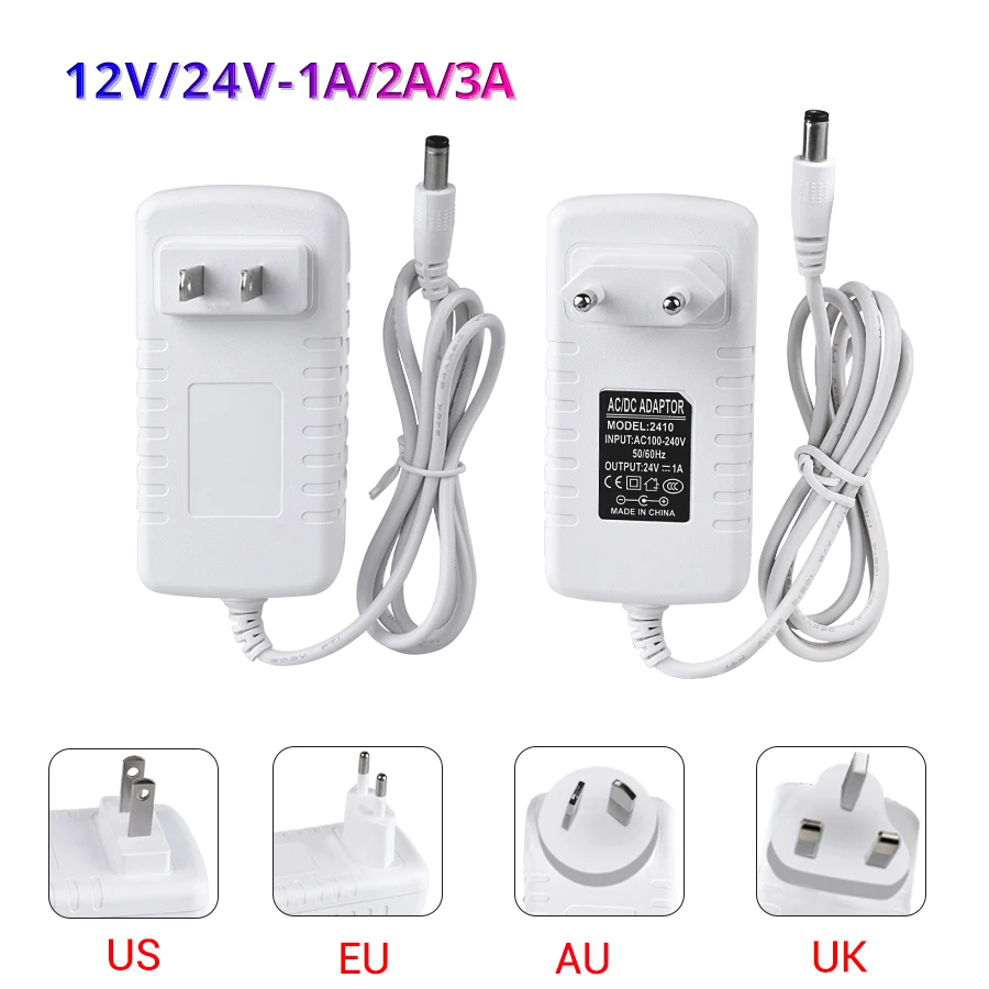 Switching Power Supply 12 V 24 V Volt Transformer 110V 220V AC to DC ...