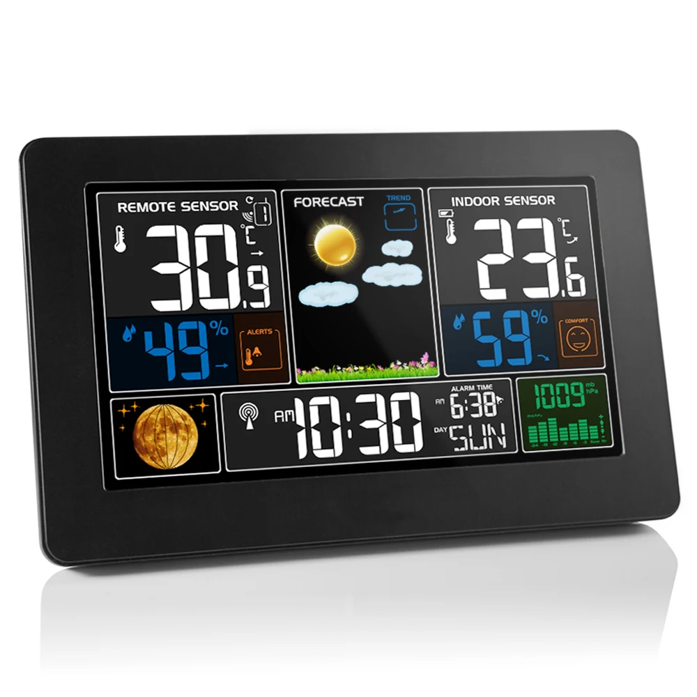 FanJu-Color-Weather-Station-Digital-Alarm-Clock-Indoor-Outdoor ...