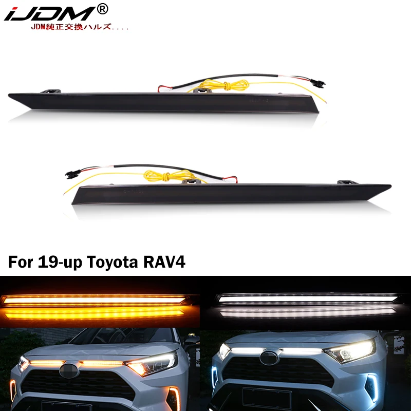 LED Daytime Running Lights For Toyota RAV4 Car Engine Hood Vent Cover ...