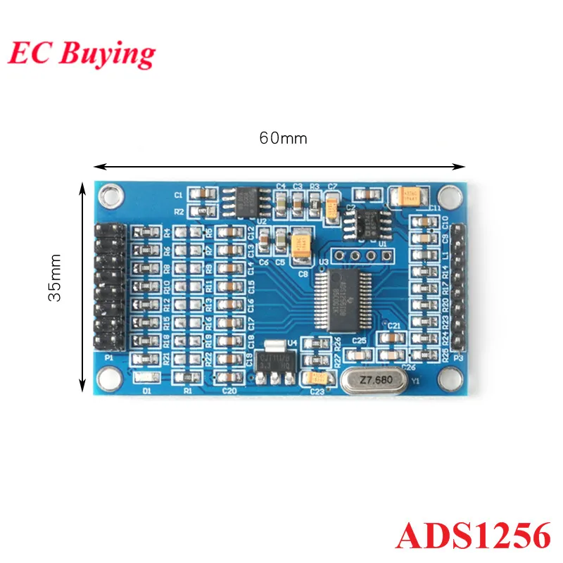 Ads1256 24bit 8 Channel Adc Ad Module High Precision Ads1256idb Adc ...