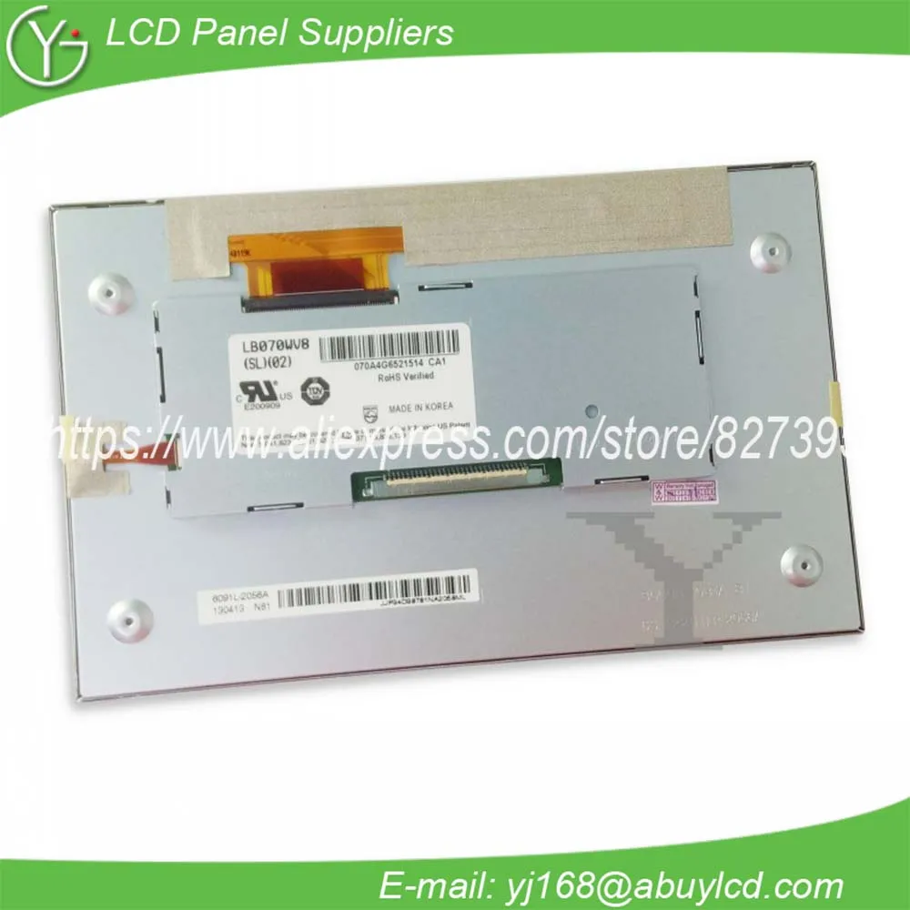 LB070WV8 SL02 lb070wv8 (sl)(02) tela lcd de 7 polegadas tela de ...