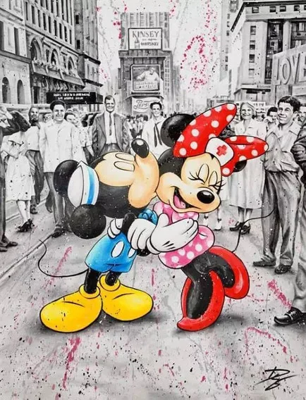 Graffiti Mickey Mouse And Minnie