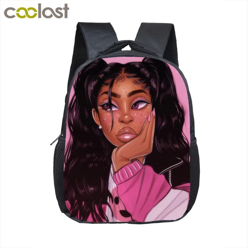 30cm24cm10cm - Cartoon Latin America Afro Girl Backpack Children School ...