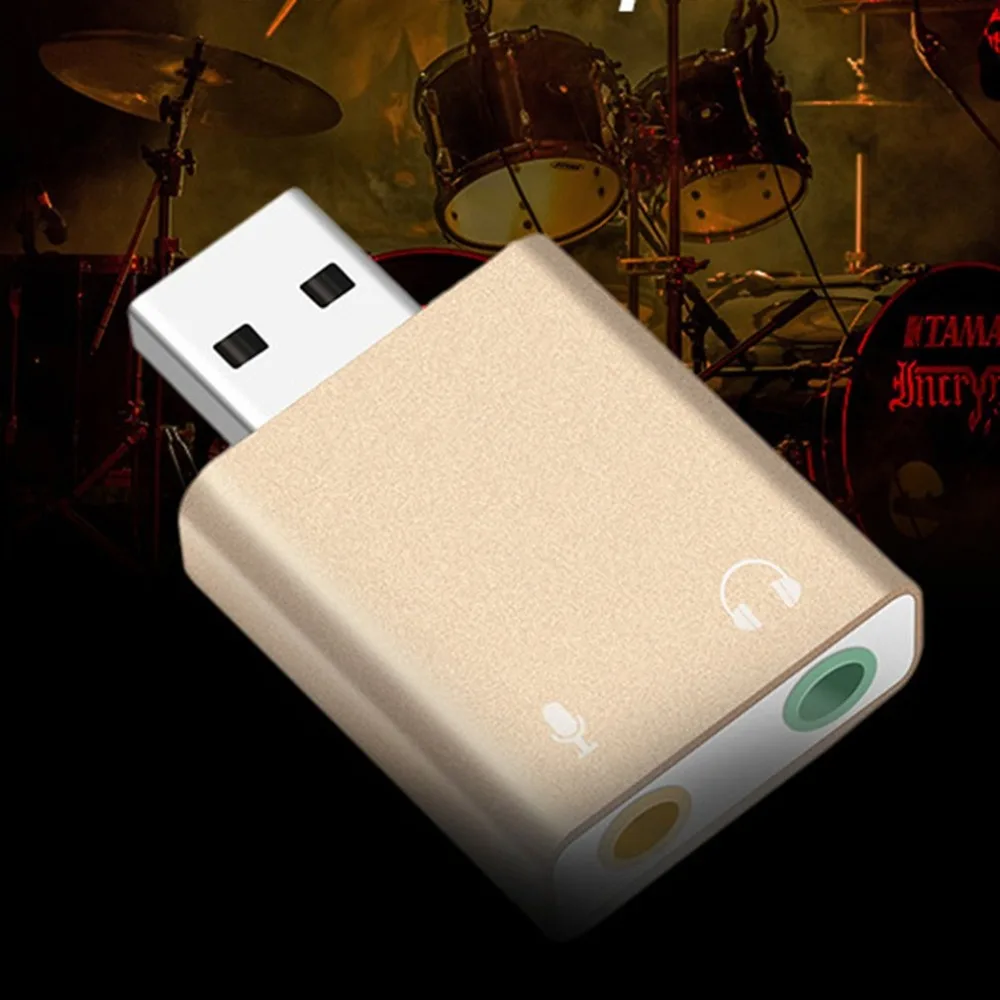 Звуковая карта USB внешний для наушников микрофон разъем USB адаптер ...