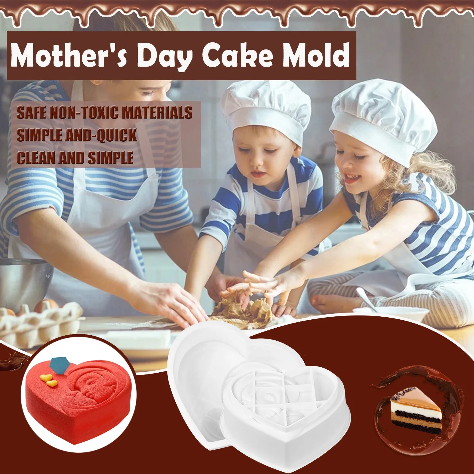 Large Mousse mold cake mold two feet face hand Silicone mold Italian ...