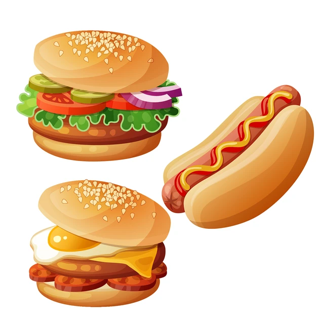Hot Dogs And Hamburgers Clip Art