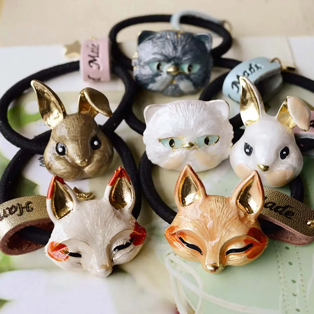 New-Cat-Fox-Women-Girl-Hair-Accessories-Cute-Bunny-Hair-Tie-Rope-Hair ...