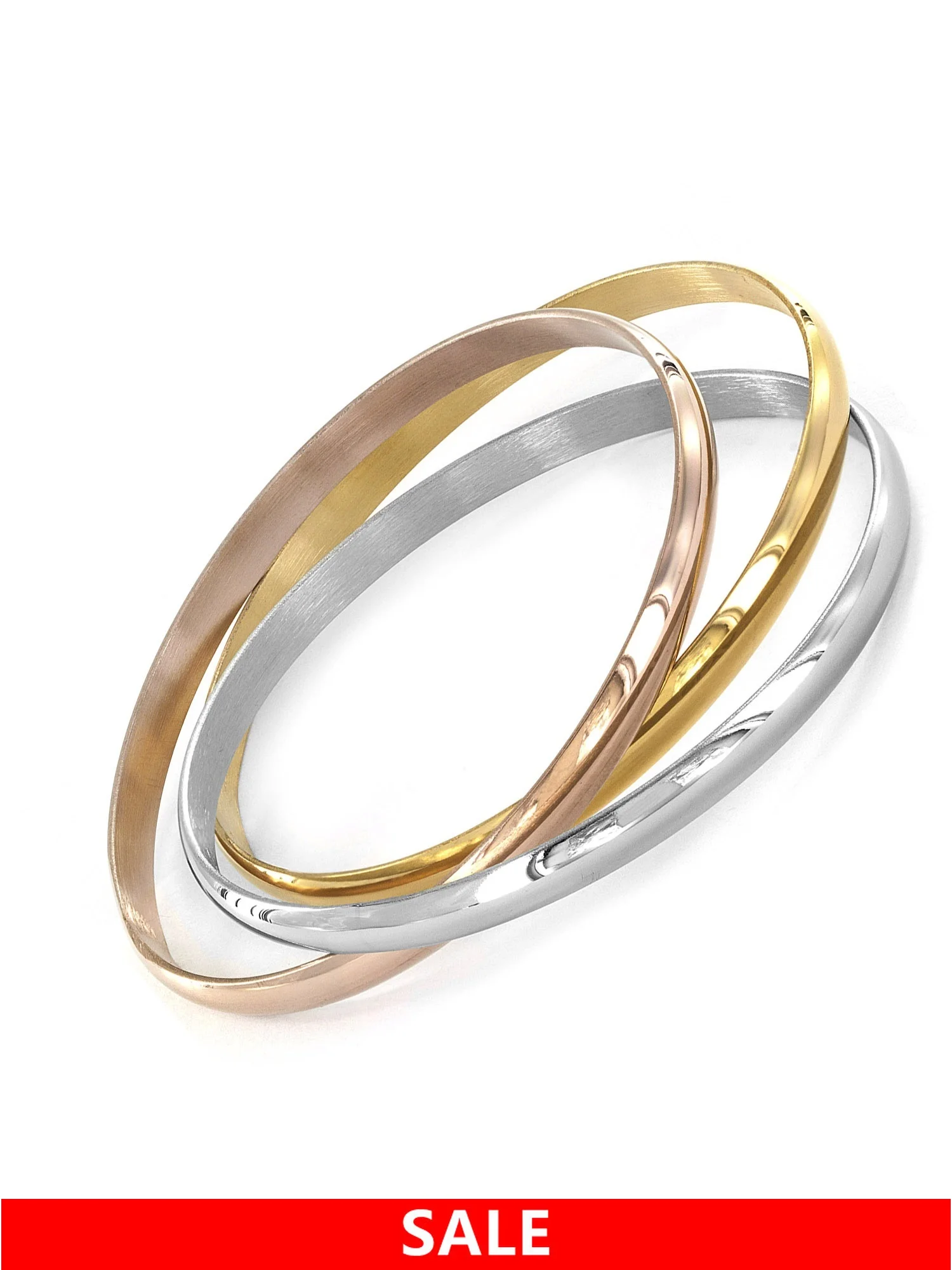 Stainless Steel Tri-color Bangle Bracelets Women's Party Accessories ...