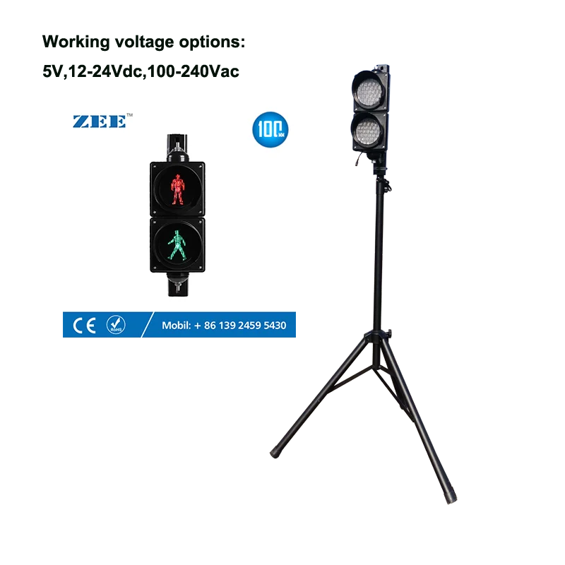 4 Inches 100mm Led Traffic Light Pedestrian Traffic Signal Light Red ...