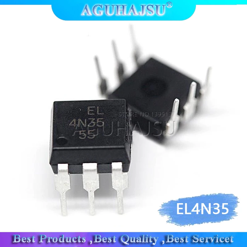 10pcs 4N35 EL4N35 DIP-6 new original Line 6 foot Optocouplers