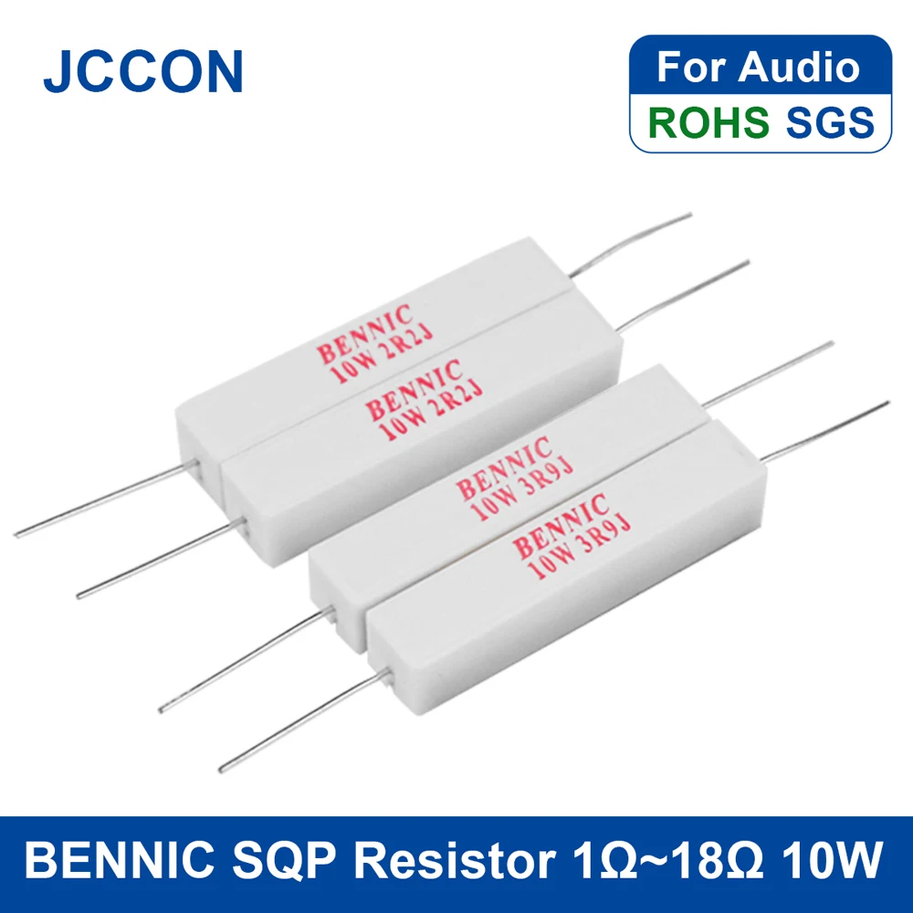 1Pcs BENNIC Cement Resistor Power Resistance 250V 10W SQP IOW 1.1Ω 2.2Ω ...