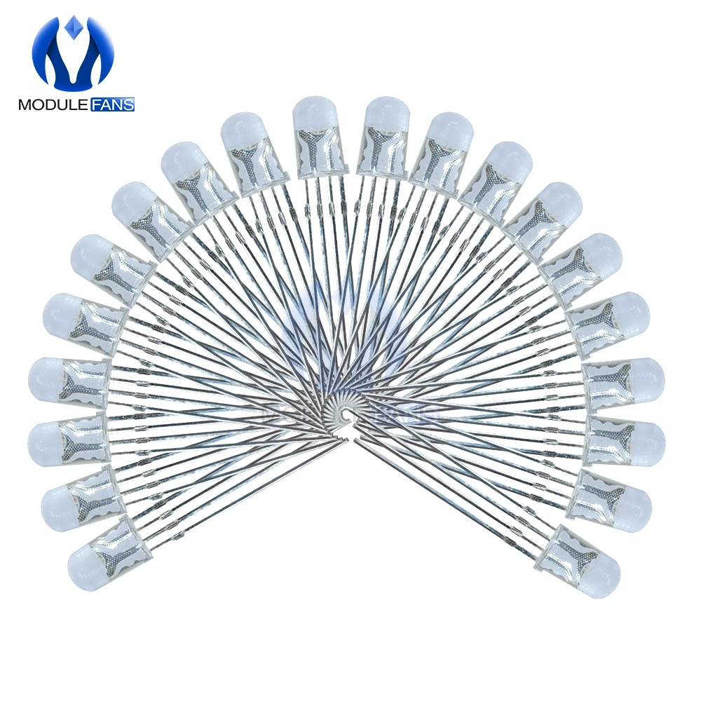 20pcs Multicolor 4pin 5mm Rgb Led Diode Light Lamp Tricolor Round ...