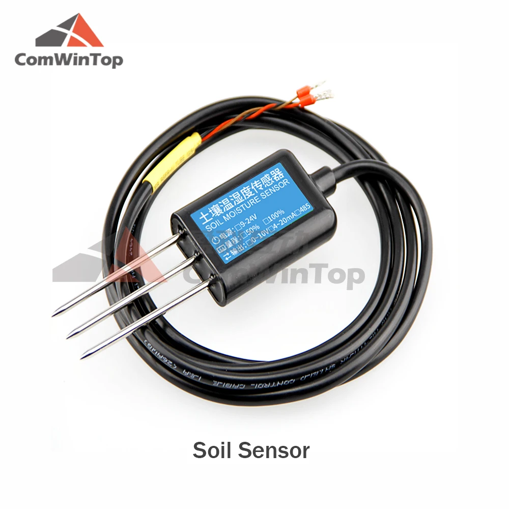 RS485 4 20mA Soil Temperature Humidity Moisture Conductivity EC PH ...