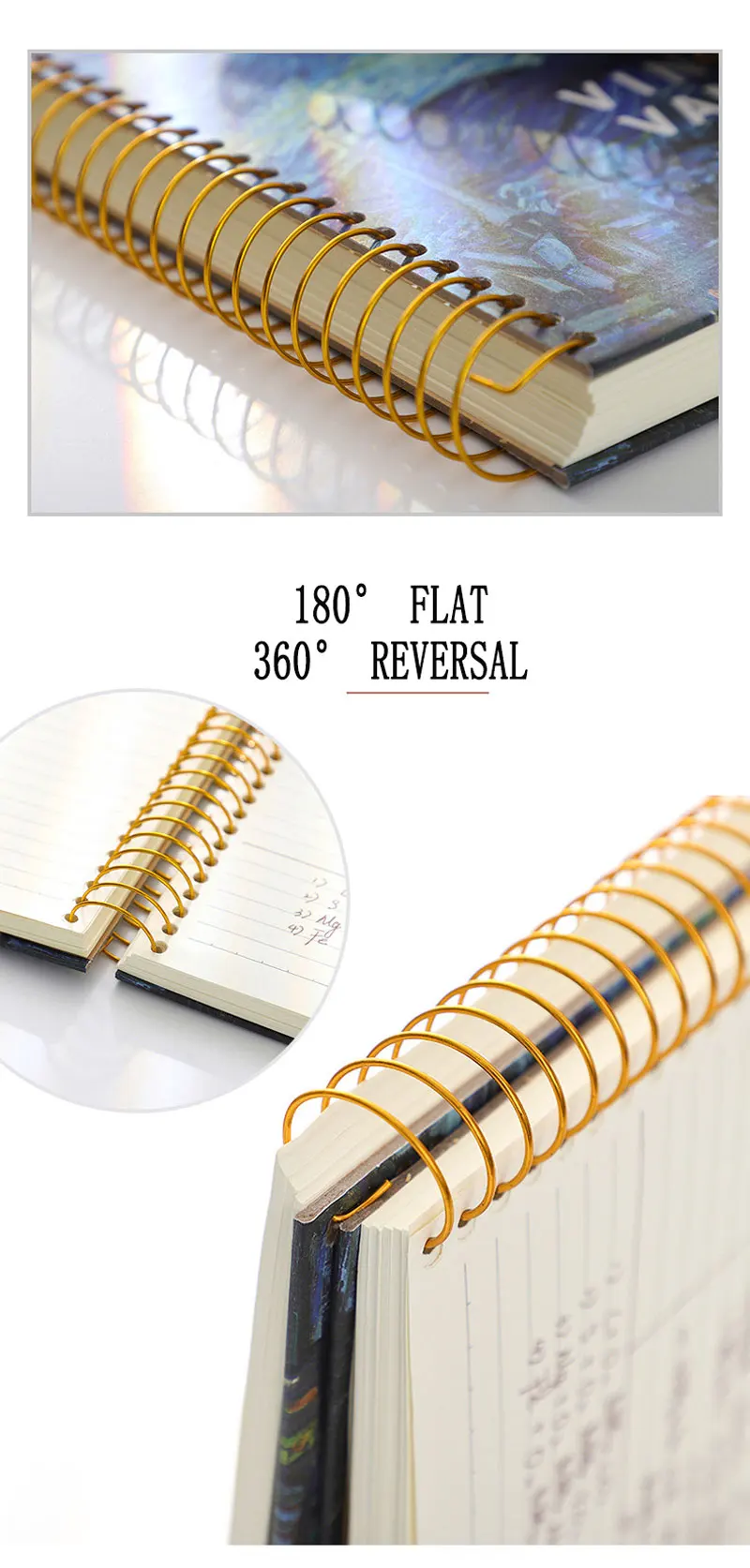 Carnet notes,Carnet de croquis à bobine spirale 16K,papier à notes ...