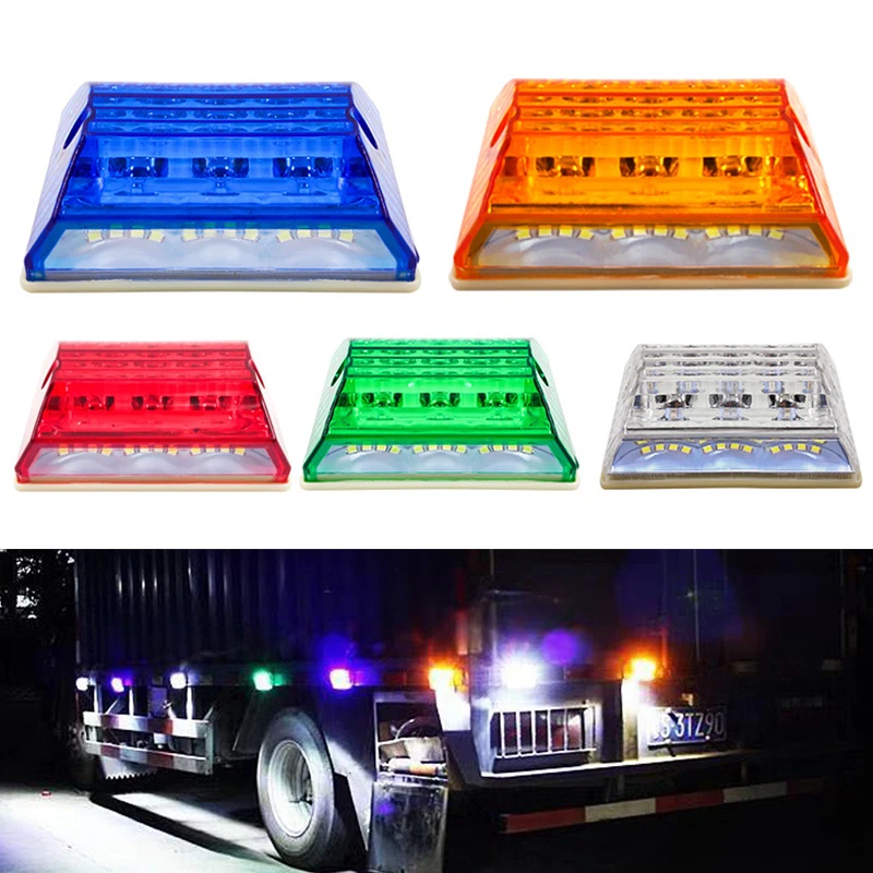 10Pcs 24V Truck Clearance Lights Trailer Side Marker LED Tractor Turn ...