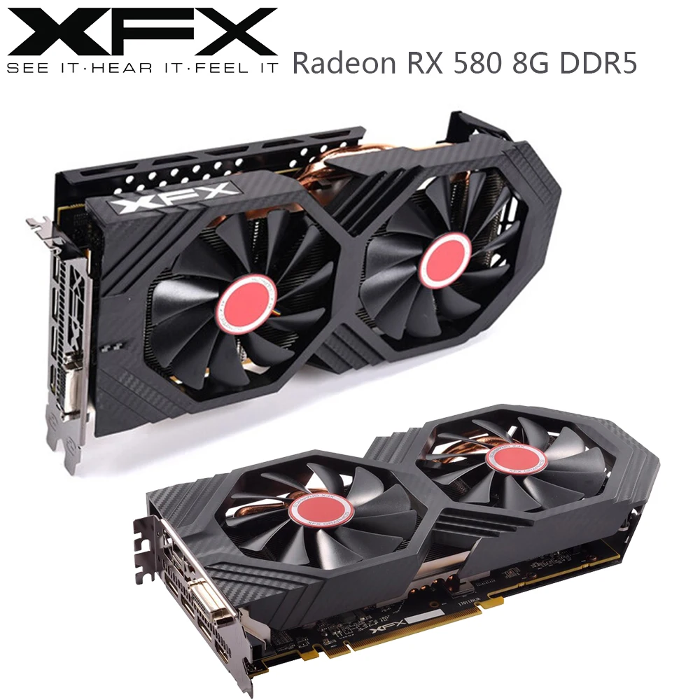 XFX AMD Radeon RX580 8GB DDR5 비디오 카드 AMD GPU RX580 8GB 256 비트 그래픽 카드 PC ...