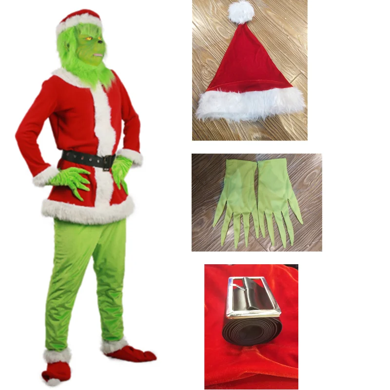 /костюм гринча/Взрослый Хэллоуин косплей одежда/как Grinch палантин ...