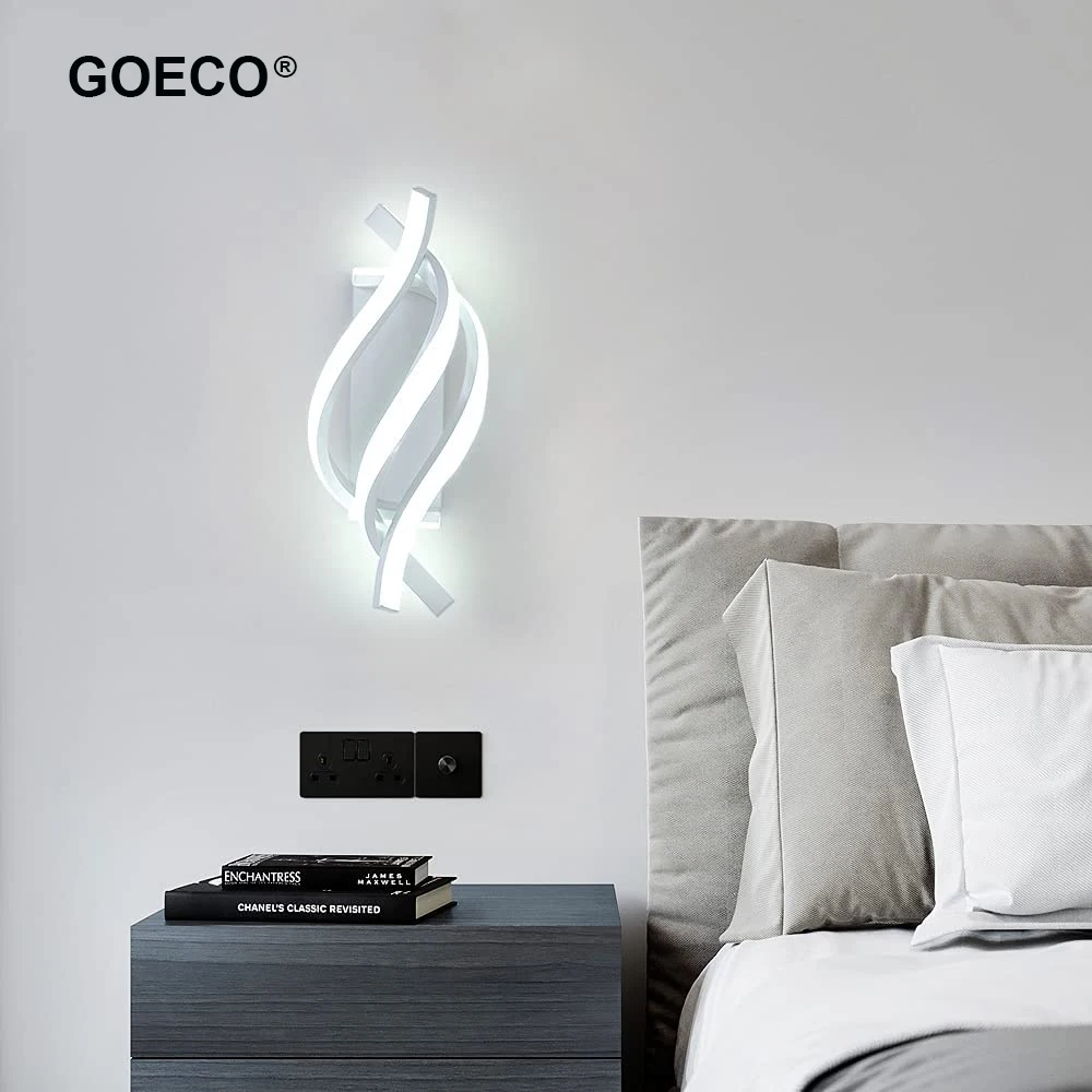 Modern Led Wall Light Nordic Rotation Wall Lamp For Living Room Bedroom ...