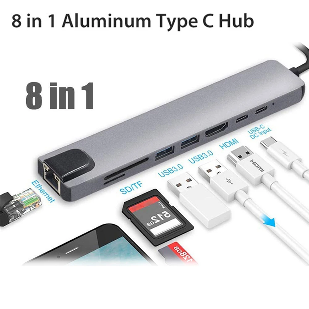 Compro™ USB Type C Hub 8 in 1 - Compro System