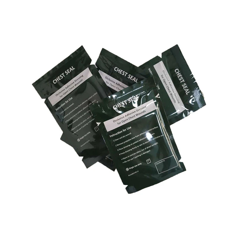 Occlusive Chest Seal Vented Adhesive Dressing for Open Chest Injury ...