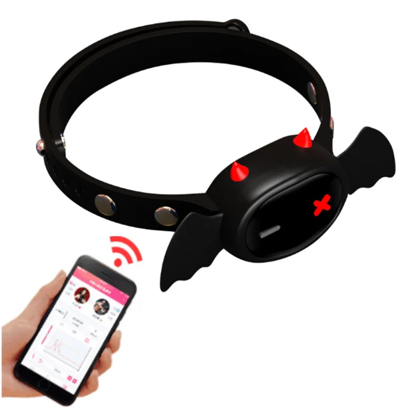 New-APP-Remote-Control-Neck-Collar-Fetish-Slave-Restraint-QIUI-Little ...