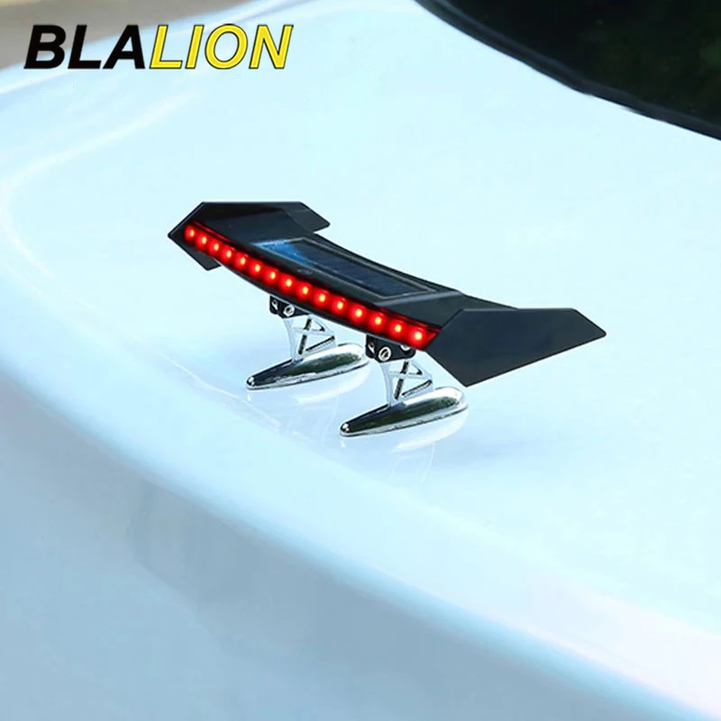 Solar-LED-Spoilers-Car-Warning-Light-Universal-Rear-Wing-Spoiler-12V ...