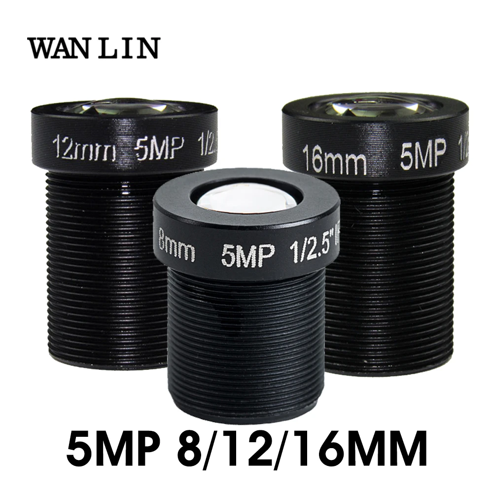 M12 5mp 8mm 12mm 16mm Cctv Lens 5.0megapixel For Hd Security Ip Camera ...