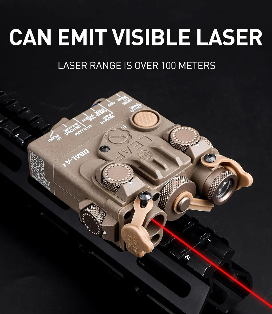 WADSN Tatical Mini DBAL A2 Dual Beam Red Green Laser Aim Flashlight ...