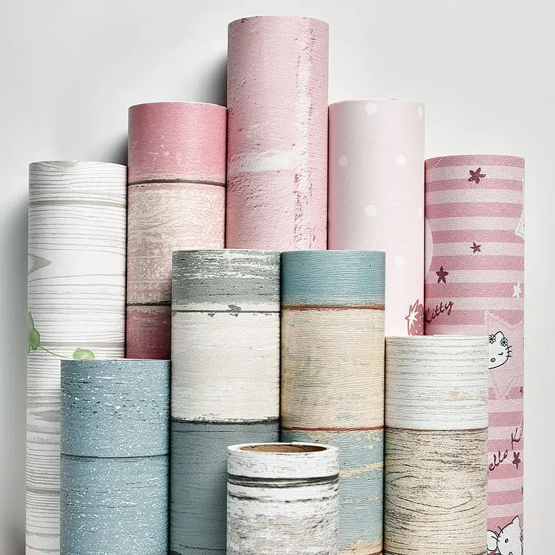 Wood-Pattern-Wall-Sticker-Waterproof-Self-Adhesive-Wallpapers-PVC ...